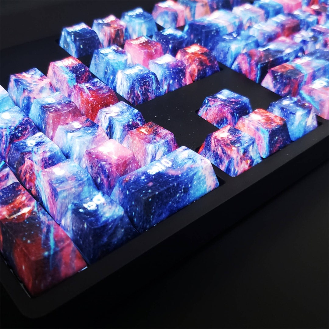 Blue Starry Sky Keycaps Set, ABS Full Keyboard Keycap Set, Artisan ...