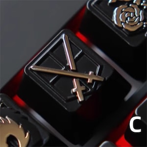 Wings of Freedom Esc F1-F12 Anime Keycaps, Personalized Mechanical ...