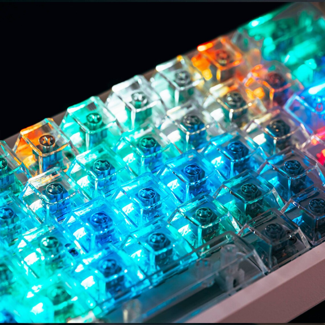 Fully Transparent Keycaps Set Mechanical Keyboard Keycaps - Etsy