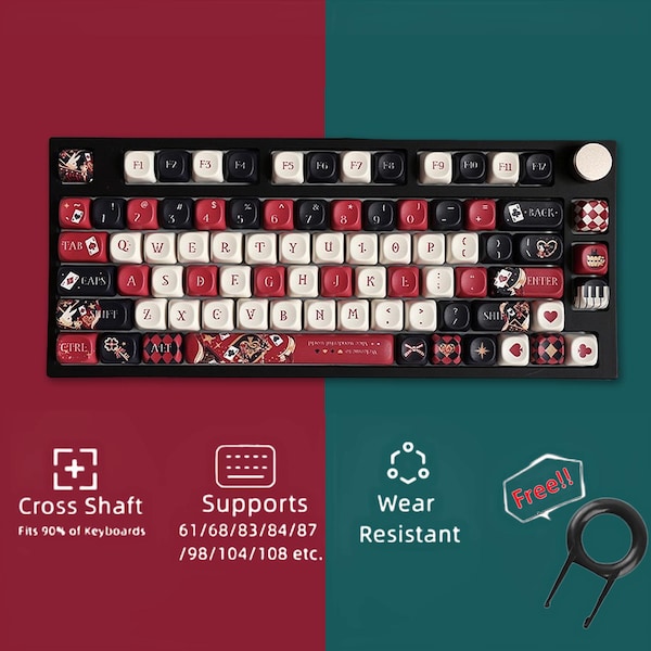 Red and Black Keycaps - Etsy