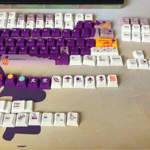 Purple Astronauts Keycaps Set, Mechanical Keyboard Keycap Set, Cherry ...