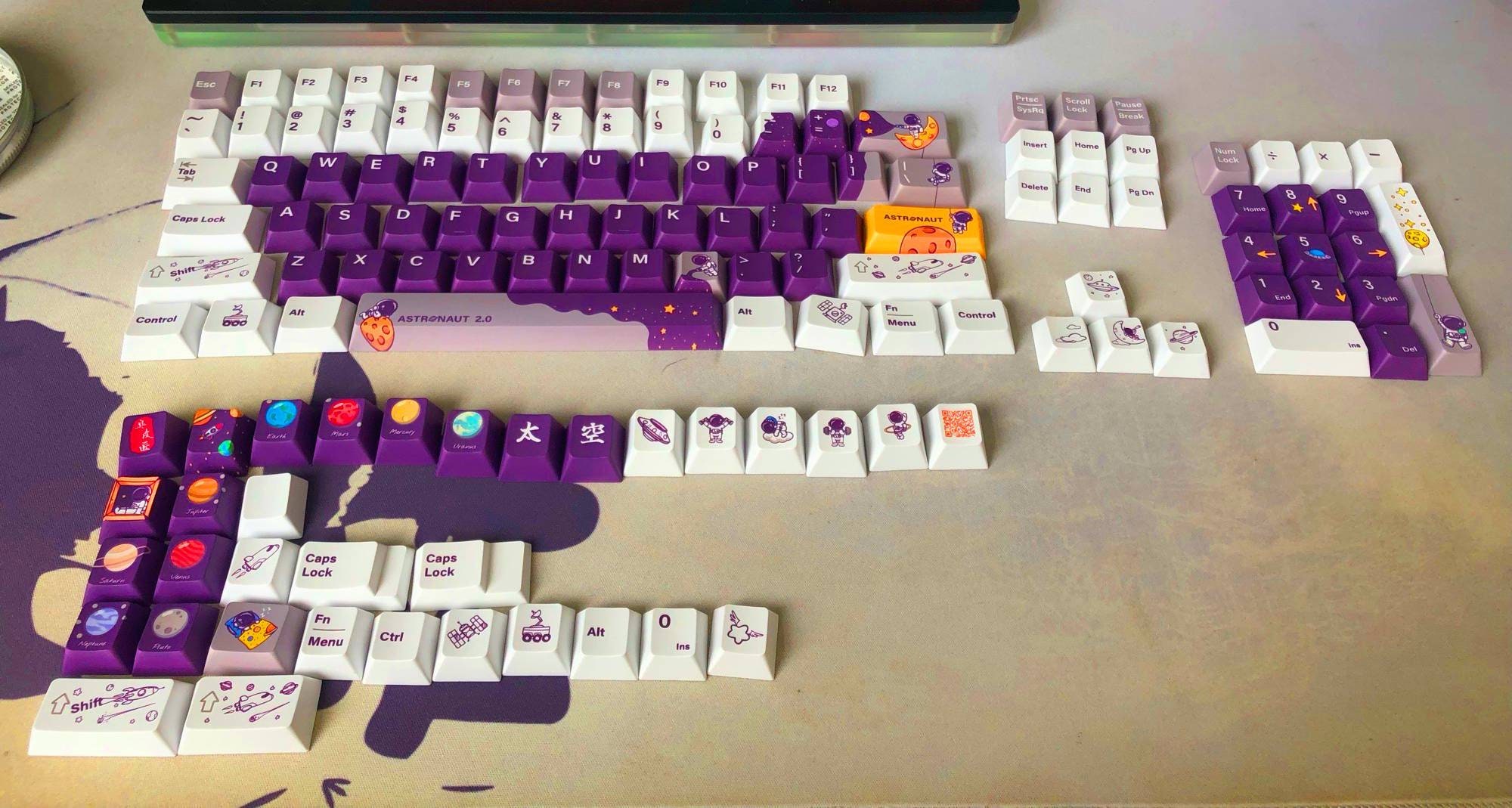 Purple Astronauts Keycaps Set Mechanical Keyboard Keycap Set - Etsy