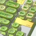 Green Cute Frog Keycaps Set, Green Translucent Keycap Set, Mechanical ...