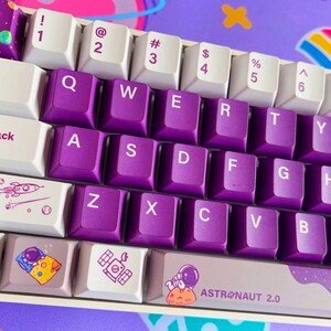 Purple Astronauts Keycaps Set, Mechanical Keyboard Keycap Set, Cherry ...