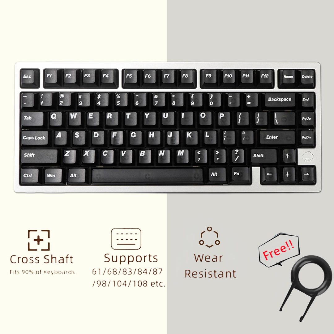 Black Translucent Keycaps Set, Frosted Translucent Keycaps Set ...