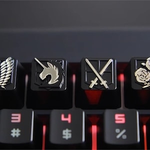 Wings of Freedom Esc F1-F12 Anime Keycaps, Personalized Mechanical ...