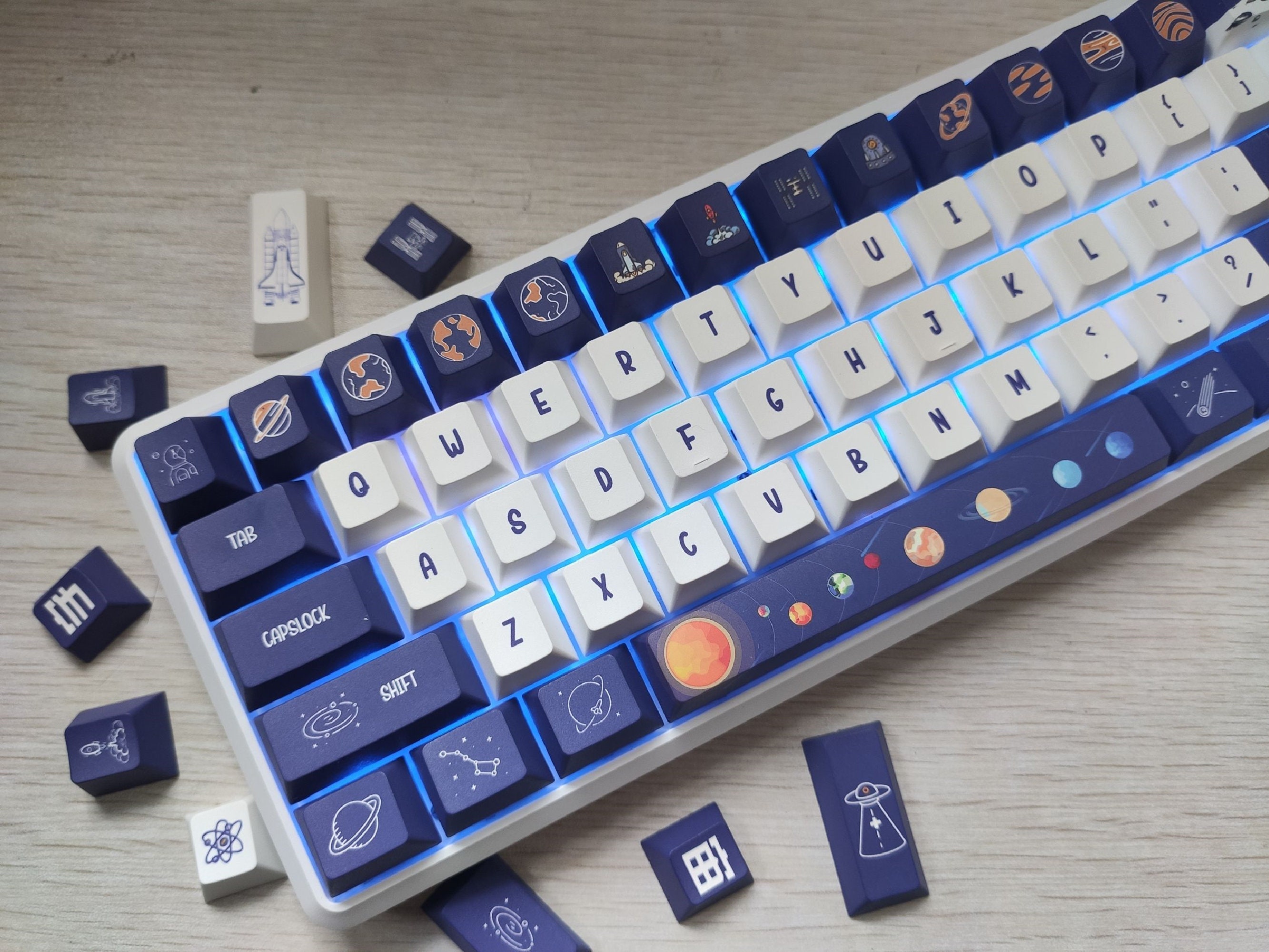 Blue Universe Cherry Keycaps Set Dye-sublimation PBT | Etsy