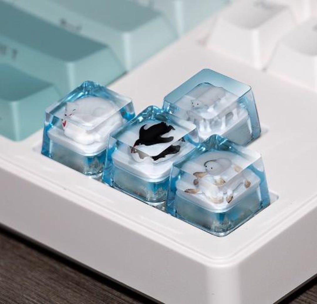 Polar Animal Keycaps, Best Personalized Mechanical Keycaps, Creative ...