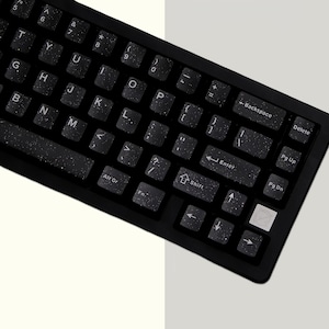 Shiny Black Keycaps Set, Simple Black Keycaps Set, Cherry ABS 114 ...