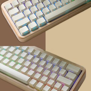 Light Wooden Side Print Keycaps Set, Walnut Backlit Keycaps Set, Cherry ...