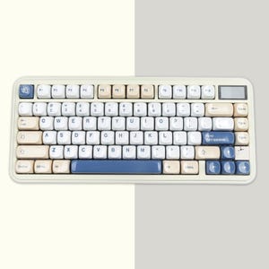 Simple Ceramic Keycaps Set, Beige Keycaps Set, Mechanical Keyboard ...