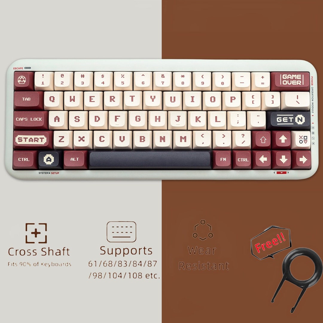 Vintage Family Compute Keycaps Set, Japanese Style Games Console Keycaps Set, Cherry 133 XDA ...