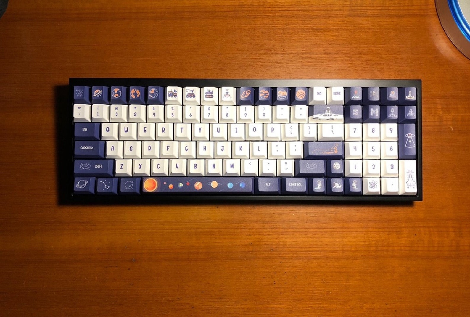 Blue Universe Cherry Keycaps Set, Dye-sublimation PBT 84/87/98/104/108 ...