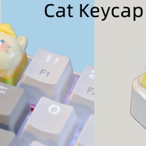Cute Cat Keycap Set, Anime Keycaps Set, Mechanical Keyboard Keycaps Set ...