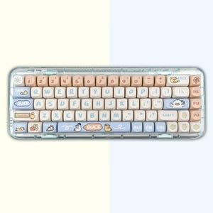 Cute Duck Anime Keycaps Set, Cartoon Graffiti Keycap Set, Mechanical ...