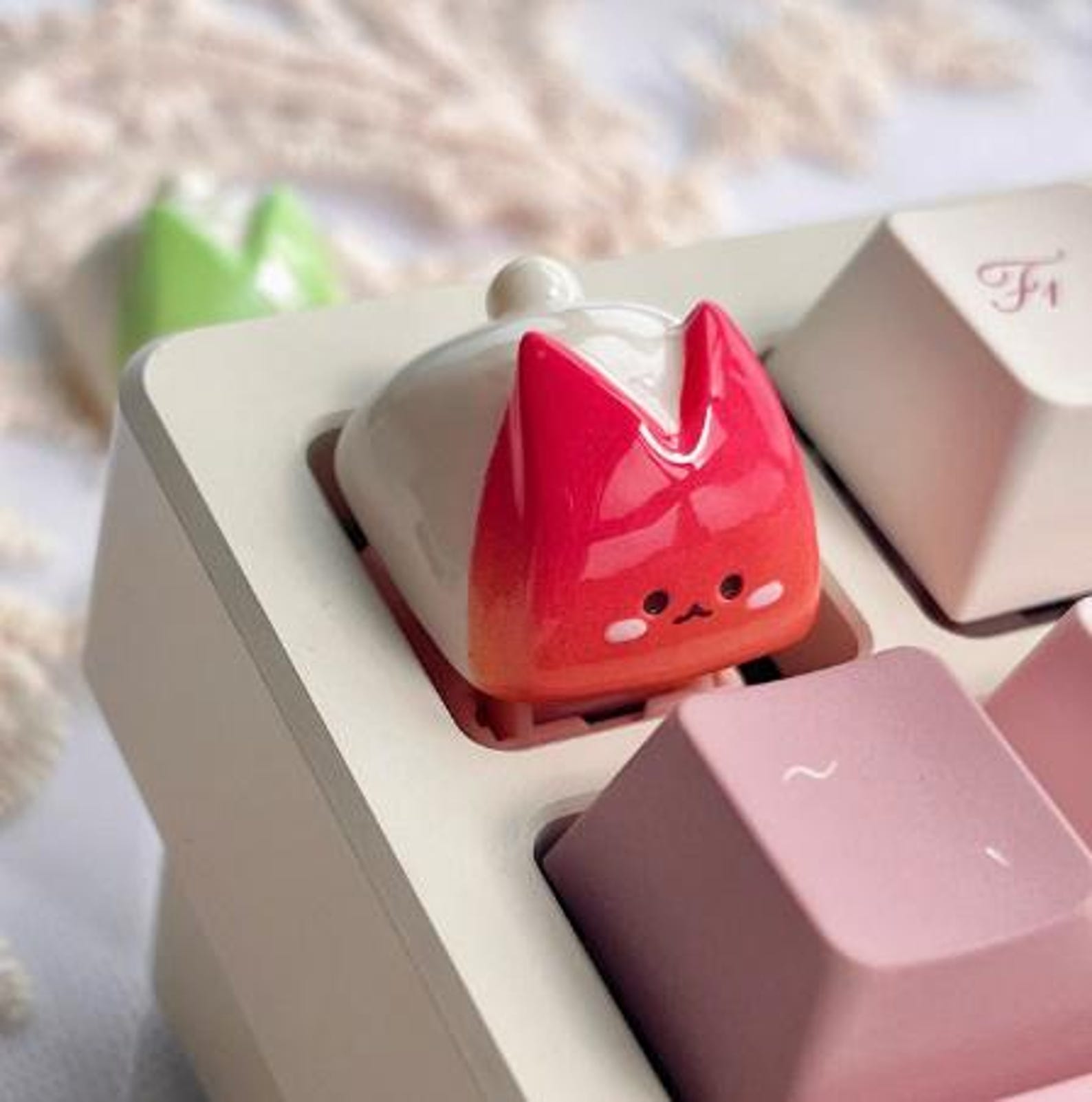 Single Anime Keycaps, Kawaii Rabbit Keycaps, Custom Apple Resin Keycaps ...
