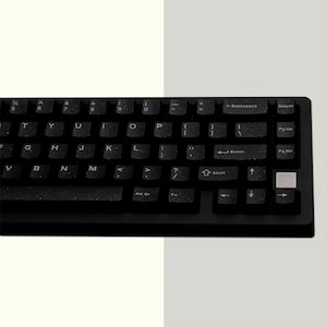 Shiny Black Keycaps Set, Simple Black Keycaps Set, Cherry ABS 114 ...