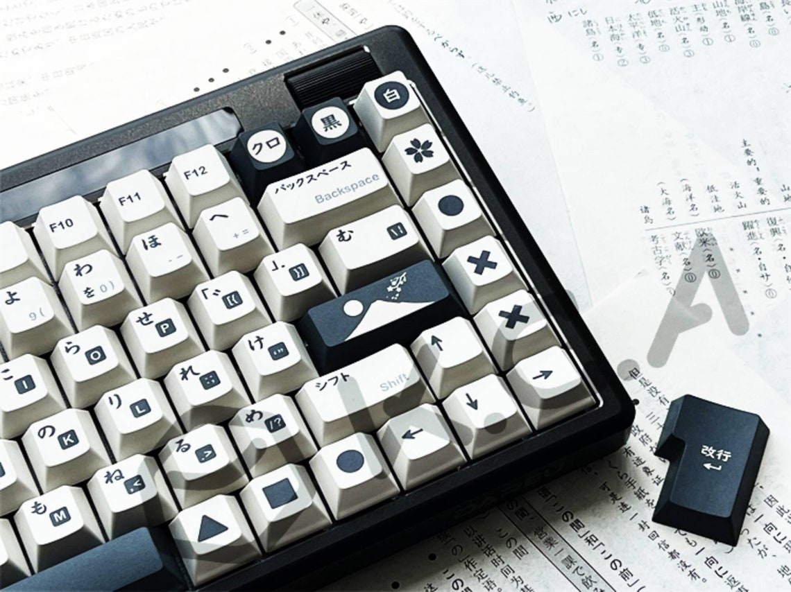 White Japanese Keycaps Set Mechanical Keyboard Keycap Set - Etsy