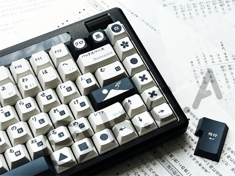 White Japanese Keycaps Set Mechanical Keyboard Keycap Set - Etsy