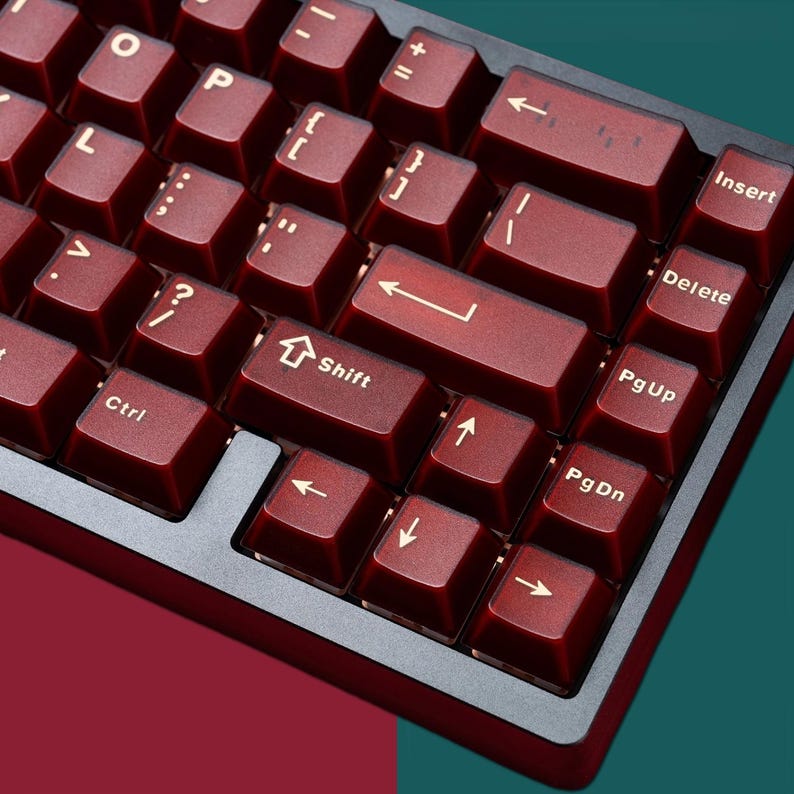 Vintage Red Keycaps Set, Frosted Red Keycaps Set, Cherry Mechanical ...