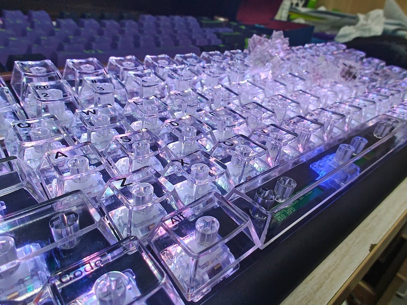 Fully Transparent Keycaps Set Mechanical Keyboard Keycaps - Etsy