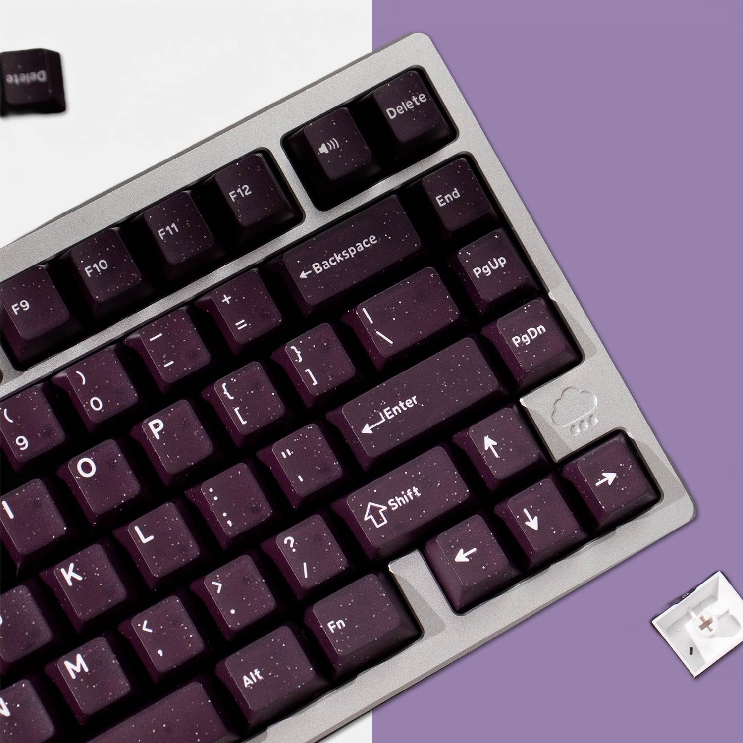 Glitter Purple Keycaps Set, Vintage Purple Keycaps Set, Mechanical ...
