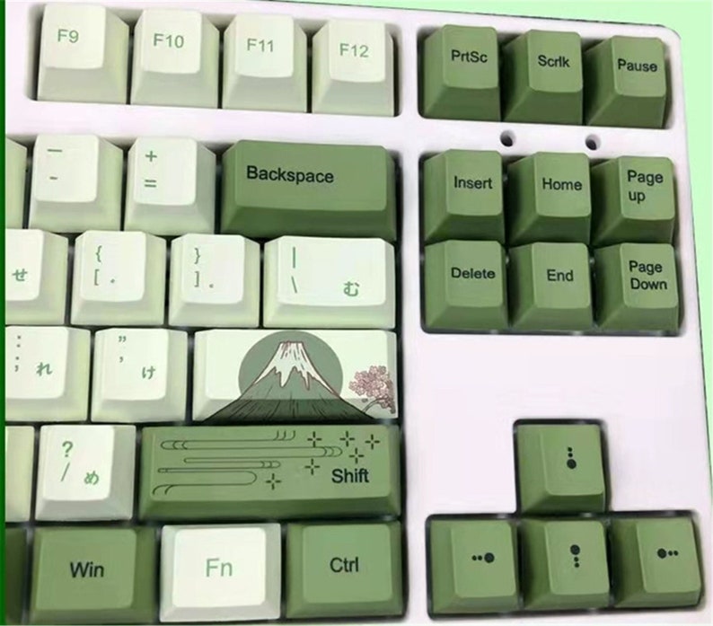 Matcha Cherry Keycaps Set Resin PBT 87/96/104/108 Key - Etsy