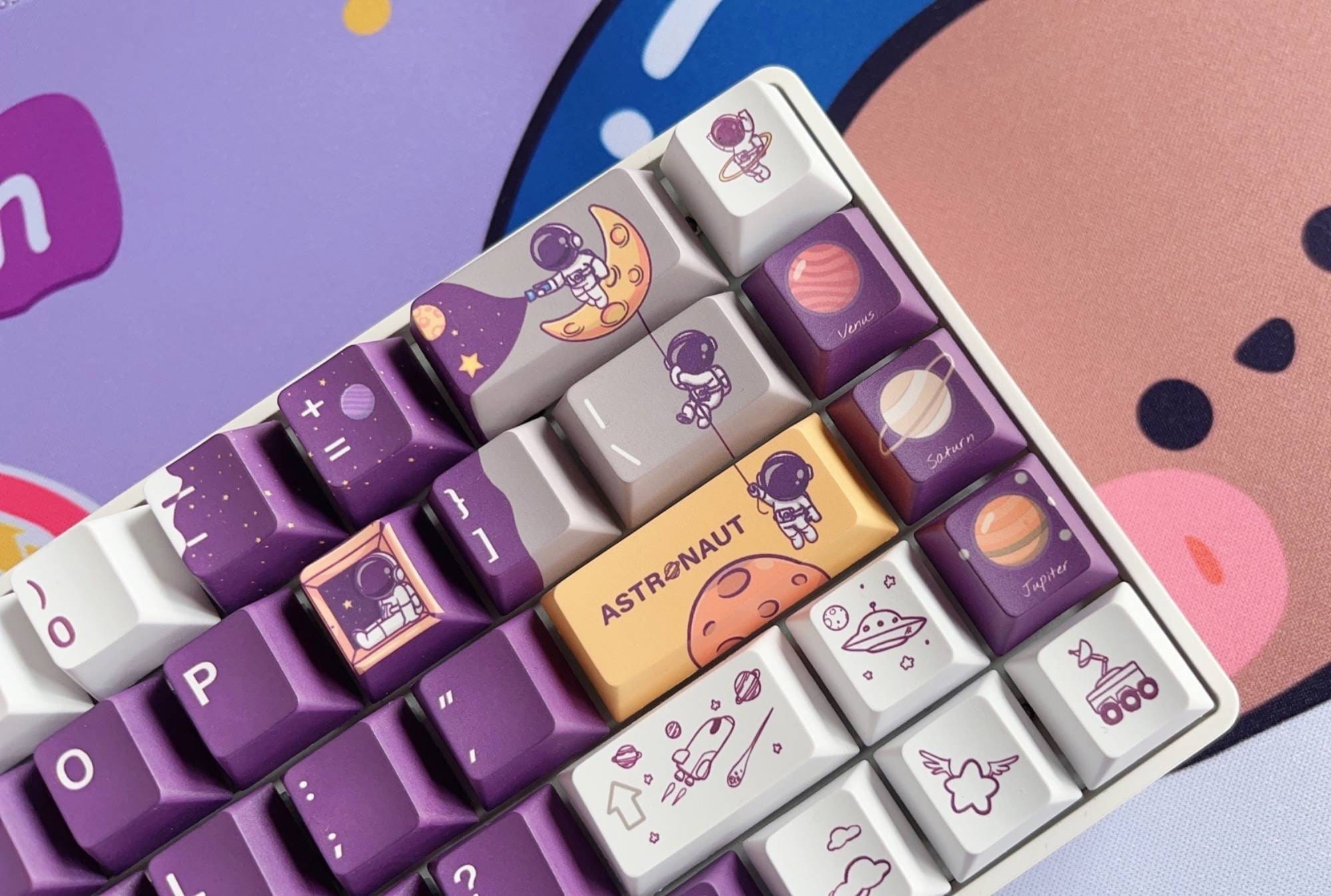 Purple Astronauts Keycaps Set Mechanical Keyboard Keycap Set - Etsy