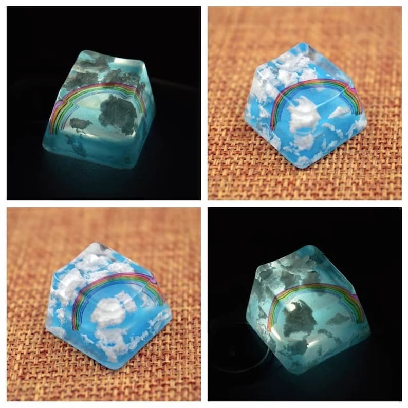 Clouds Transparent Resin Keycaps, Best Personalized Artisan Keycaps ...