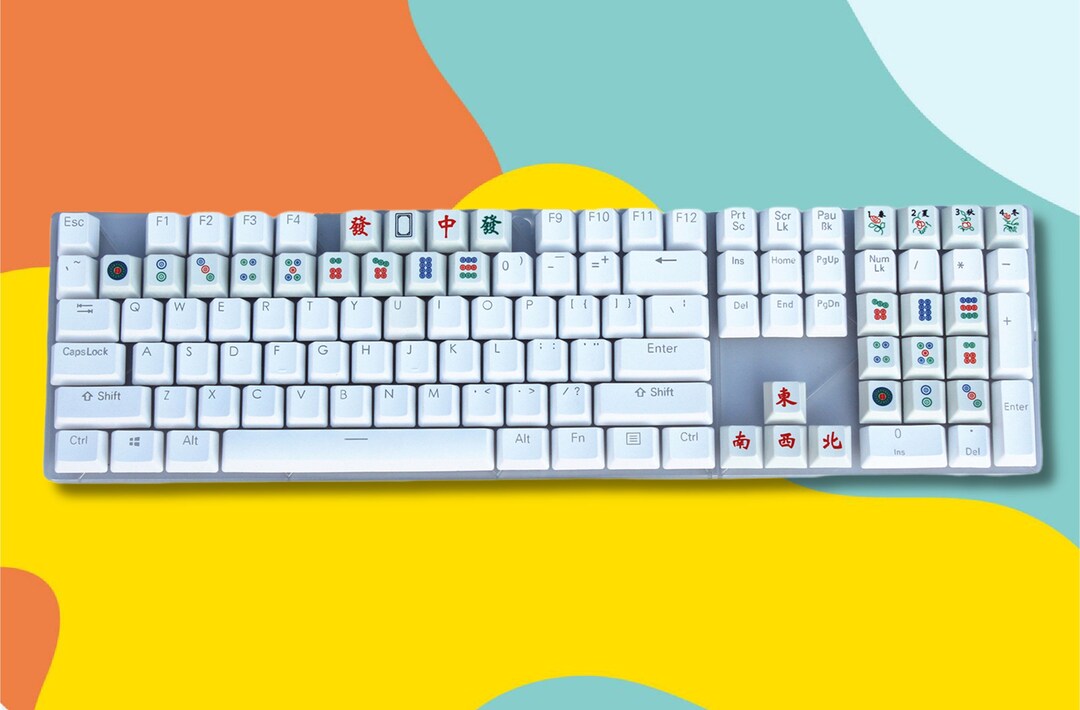 Chinese Mahjong Keycaps Personalized OEM Cross-axis Mechanical Keycap ...