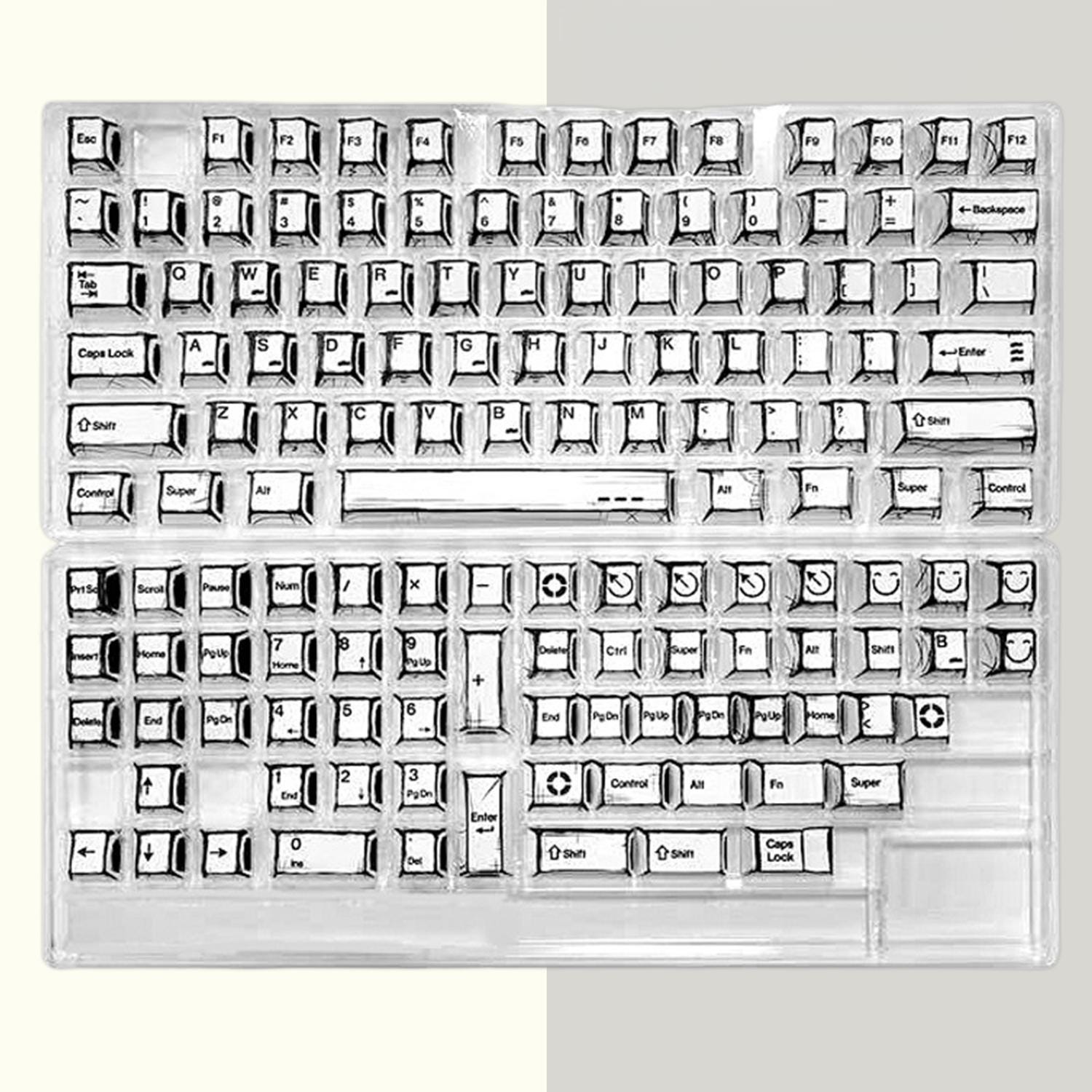 Anime Graffiti Keycaps Set, Manga Style Keycaps Set, Gaming Keyboard ...