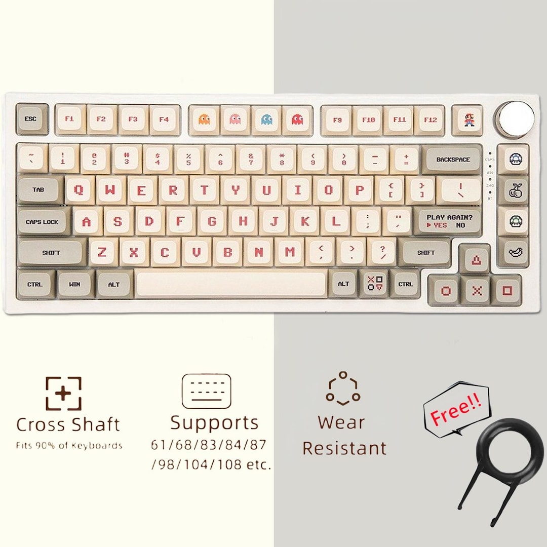 Retro Mario Game Keycaps Set, Family Computer Keycaps Set, Cherry XDA ...