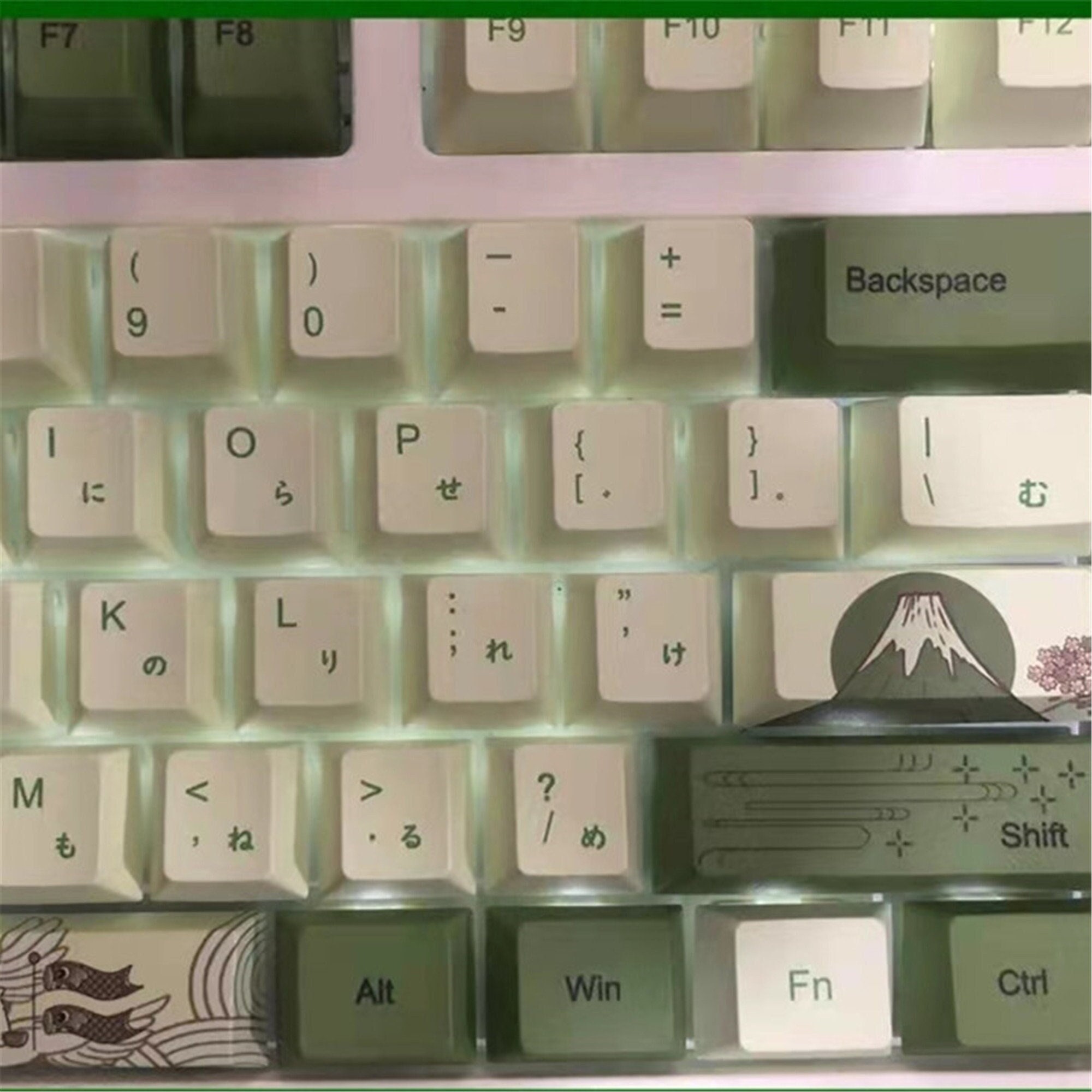 Matcha Cherry Keycaps Set Resin PBT 87/96/104/108 Key | Etsy