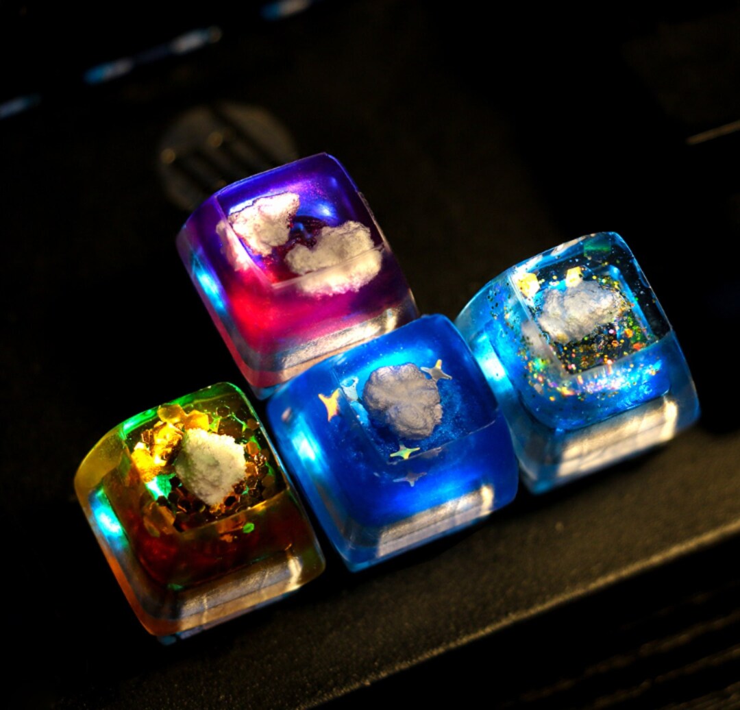 Blue Cloud Original Keycaps, Personalized Mechanical Keycap Set, Resin ...