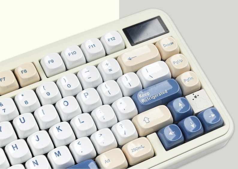 Simple Ceramic Keycaps Set, Beige Keycaps Set, Mechanical Keyboard ...