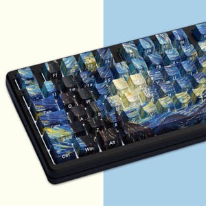 Art Starry Night Keycaps Set, the Starry Night Translucent Keycaps Set ...