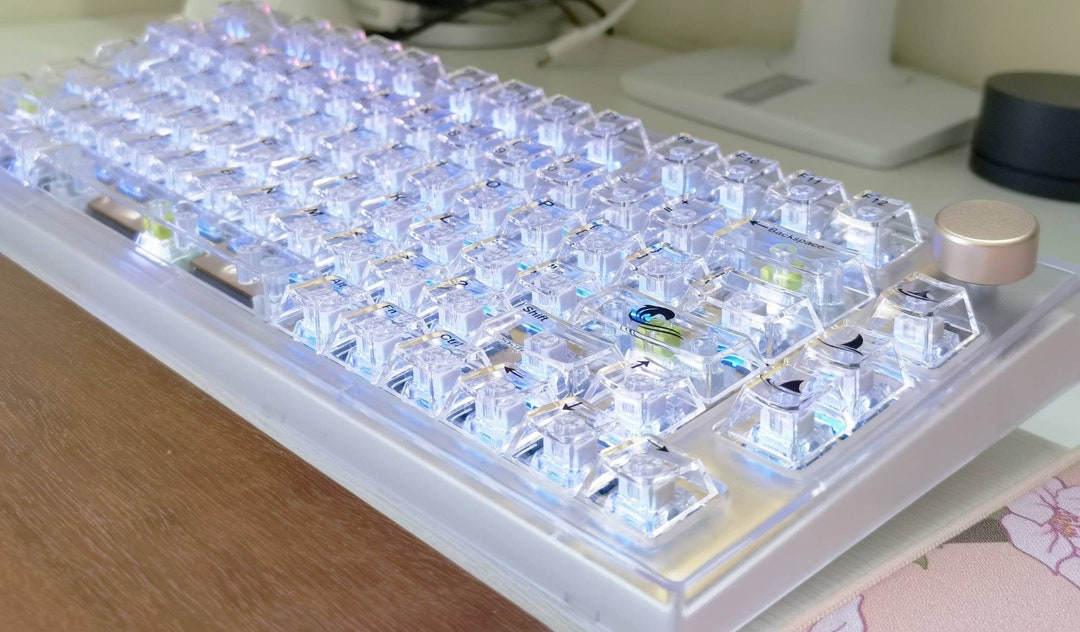 Fully Transparent Keycaps Set, Mechanical Keyboard Keycaps Set, Gaming Keyboard Keycaps, Crystal ...