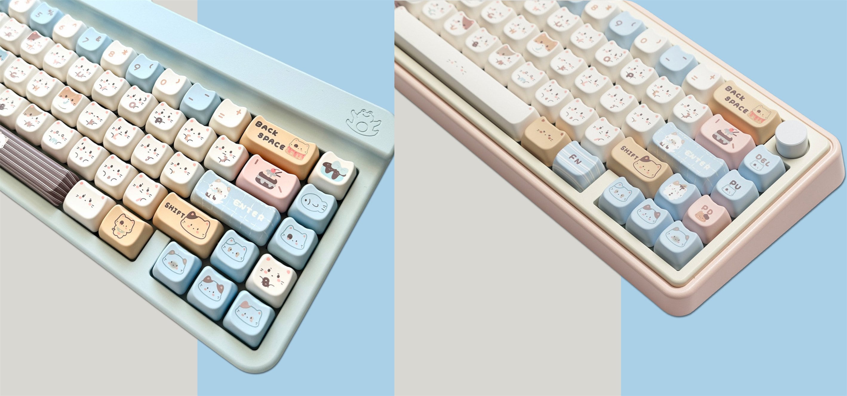 Cute Cat Keycap Set, Anime Keycaps Set, Mechanical Keyboard Keycaps Set ...