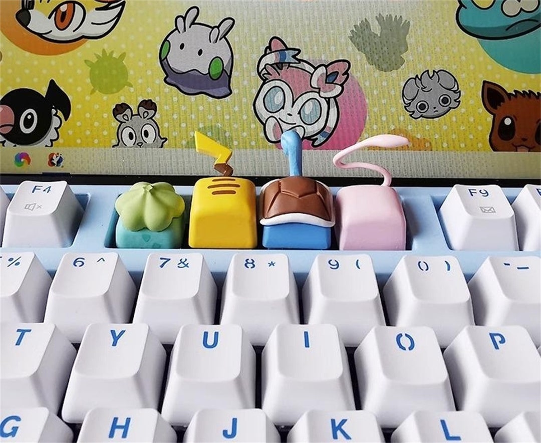 Single Anime Keycaps, Pokemon Keycaps Anime Figure Resin Keycaps ...