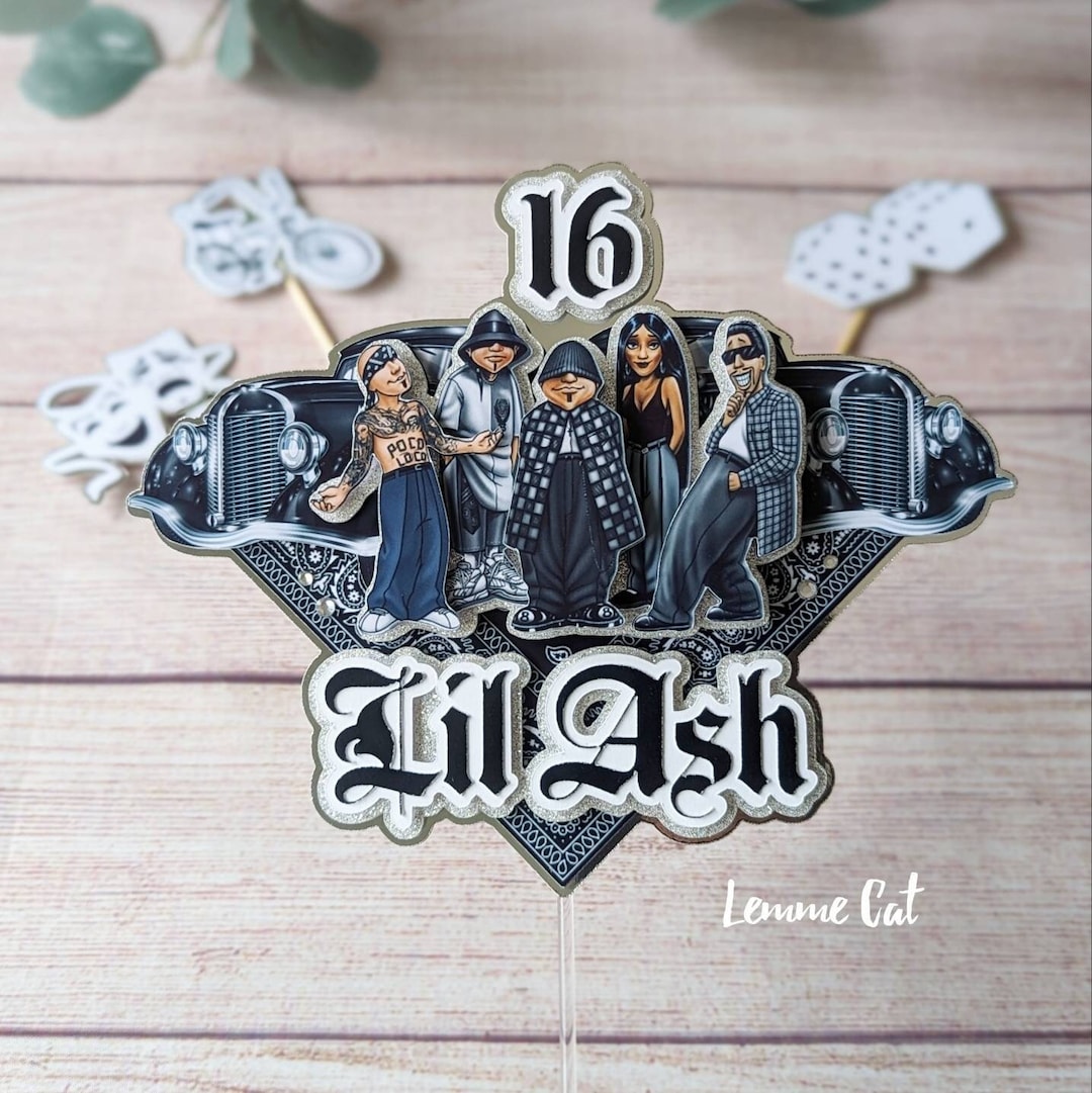 3D handmade Cholo Cake Topper and 2pcs Mini Topper / Cupcake Topper ...