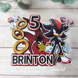 3D handmade Shadow the HH Cake Topper and 2pcs Mini Topper / - Etsy