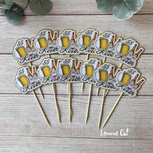 3D (handmade) Beer Cake Topper and 2pcs Mini Topper / Cupcake Topper ...