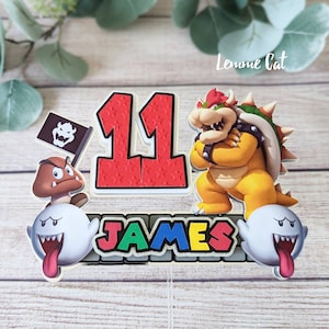 3D handmade Bowser Cake Topper 2 Mini / Personalized - Etsy