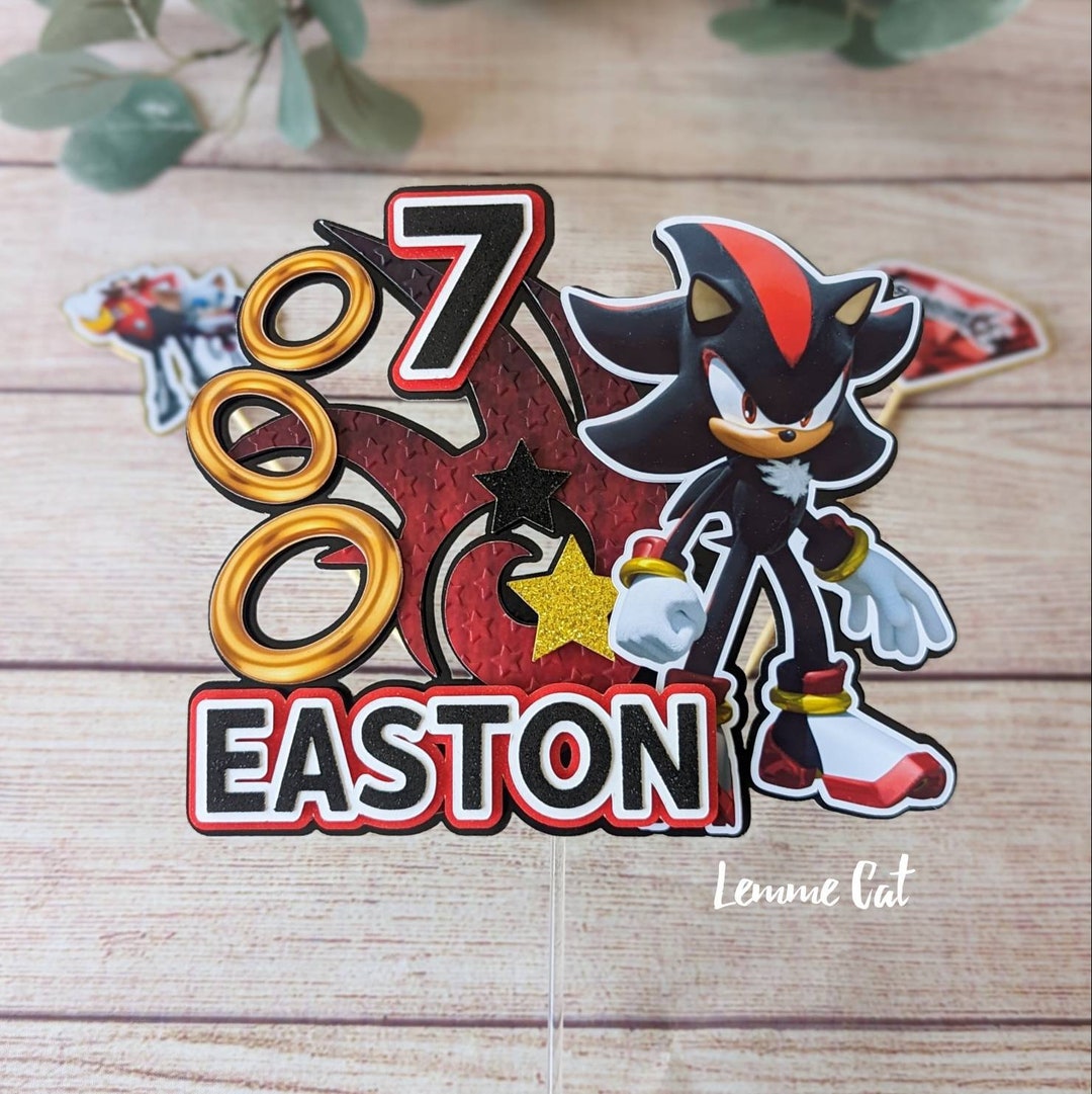 3D handmade Shadow the HH Cake Topper and 2pcs Mini Topper / - Etsy