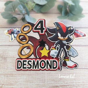 3D handmade Shadow the HH Cake Topper and 2pcs Mini Topper / - Etsy