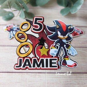 3D handmade Shadow the HH Cake Topper and 2pcs Mini Topper / - Etsy