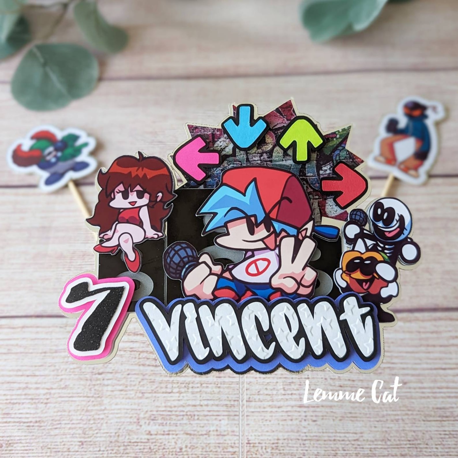 3D handmade FNF Cake Topper and 2pcs Mini Topper / Cupcake - Etsy