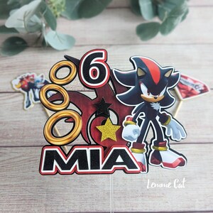 3D handmade Shadow the HH Cake Topper and 2pcs Mini Topper / - Etsy