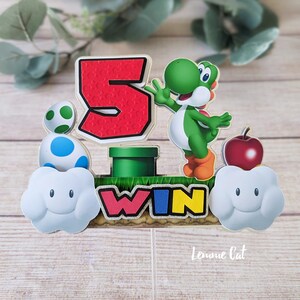 3D handmade Yoshi Cake Topper / Cupcake Topper / - Etsy