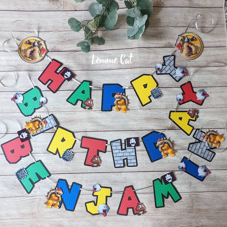 Bowser Birthday Banner / Personalized - Etsy
